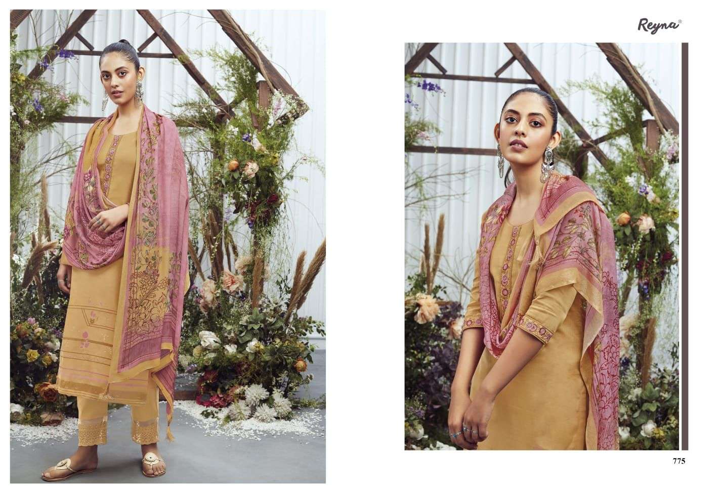 Reyna Alora Cotton With Printed Suit Collection