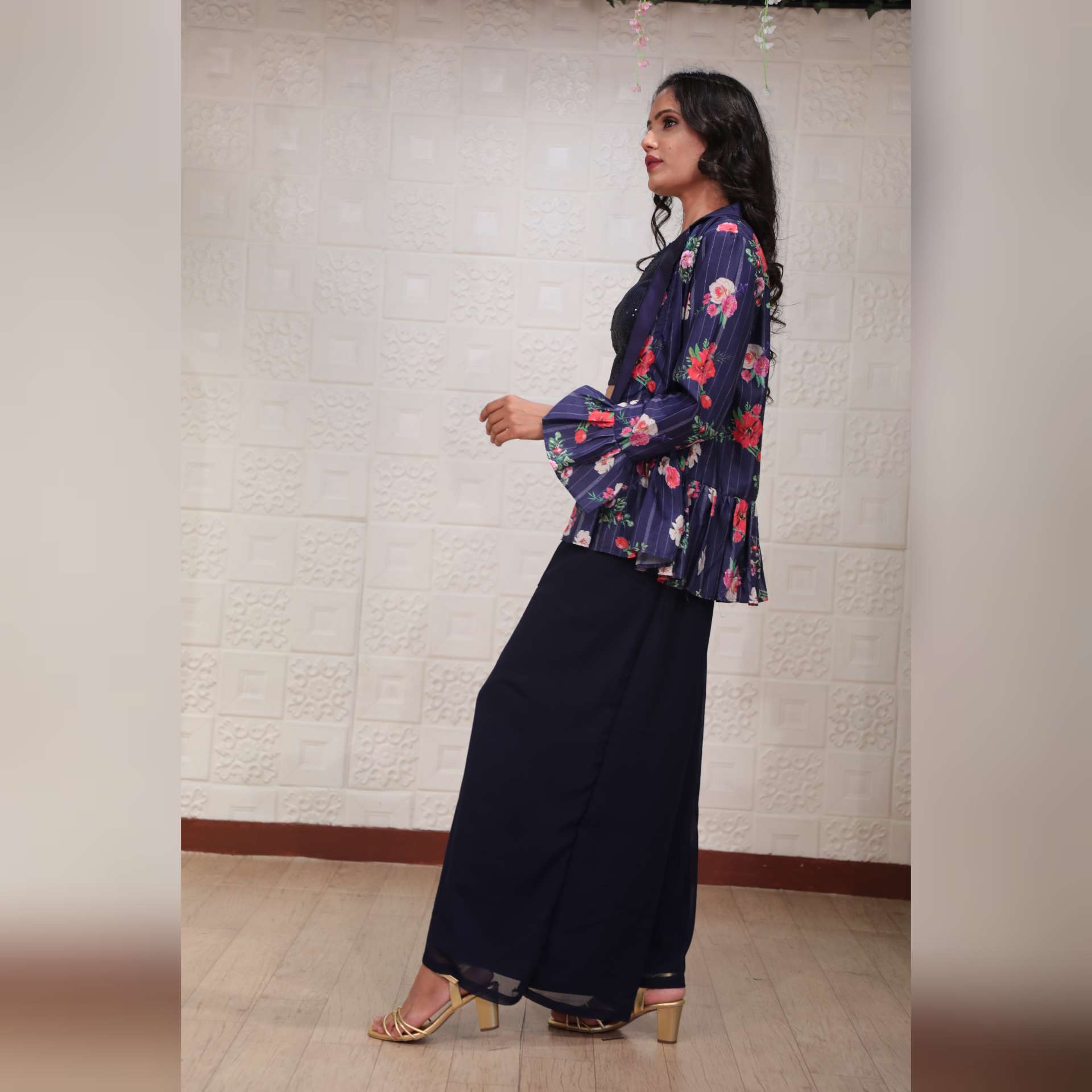 DESIGNER PALAZZO WITH KOTI AND BLOUSE CONCEPT DRESS READYMADE