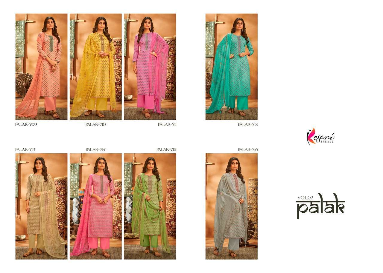 Kesari Trendz Palak Vol 2 Cotton With Fancy Work Salwar kameez collection