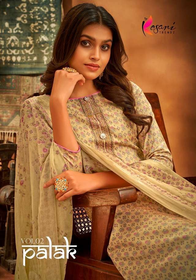 Kesari Trendz Palak Vol 2 Cotton With Fancy Work Salwar kameez collection