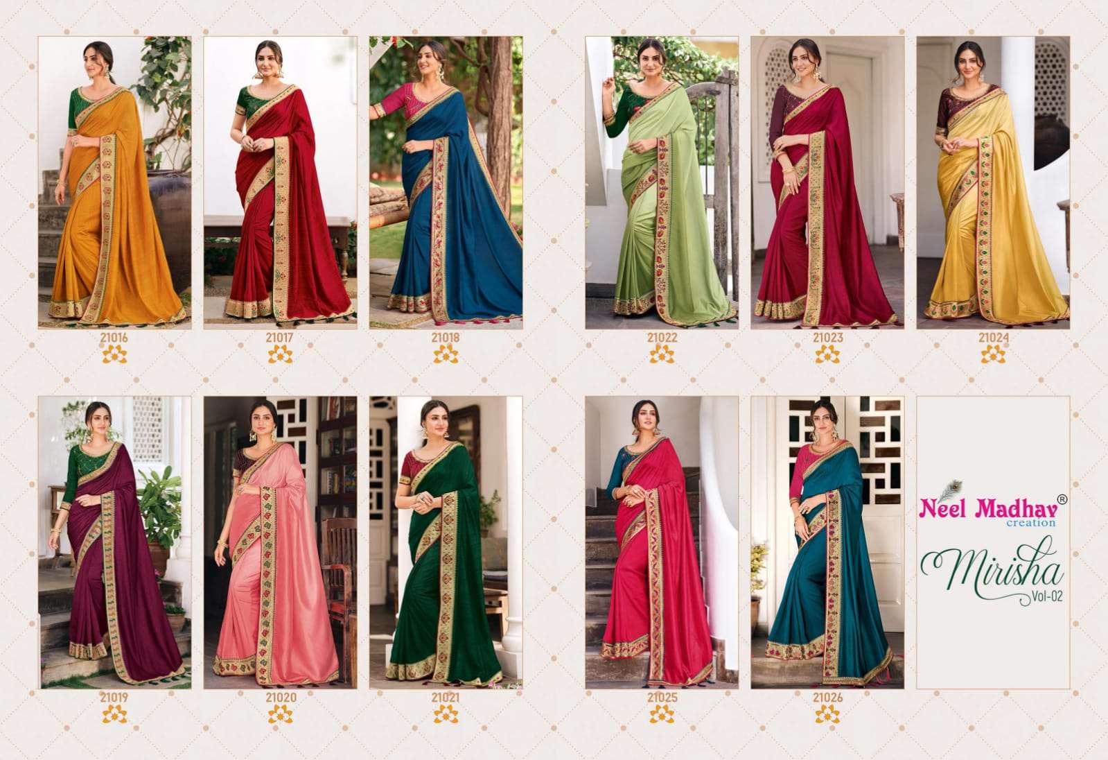 Neel Madhav Mirisha Vol 2 Satin Georgette With Fancy designer Saree ...