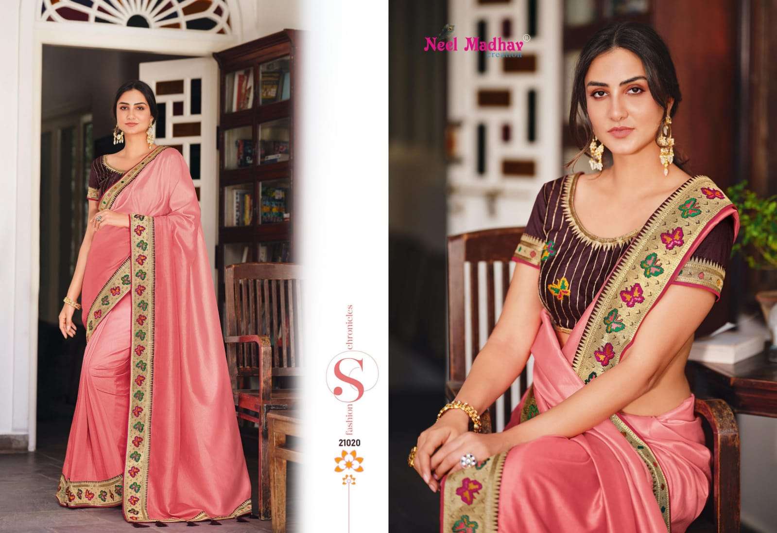 Neel Madhav Mirisha Vol 2 Satin Georgette With Fancy designer Saree ...