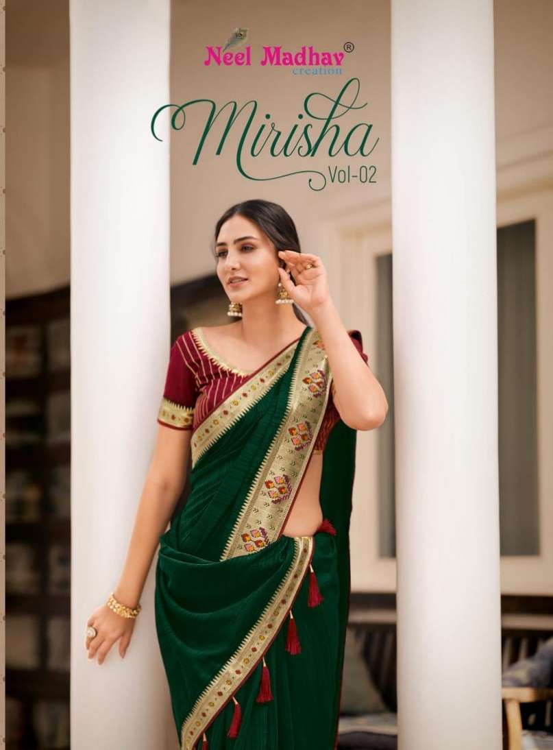 Neel Madhav Mirisha Vol 2 Satin Georgette With Fancy designer Saree ...
