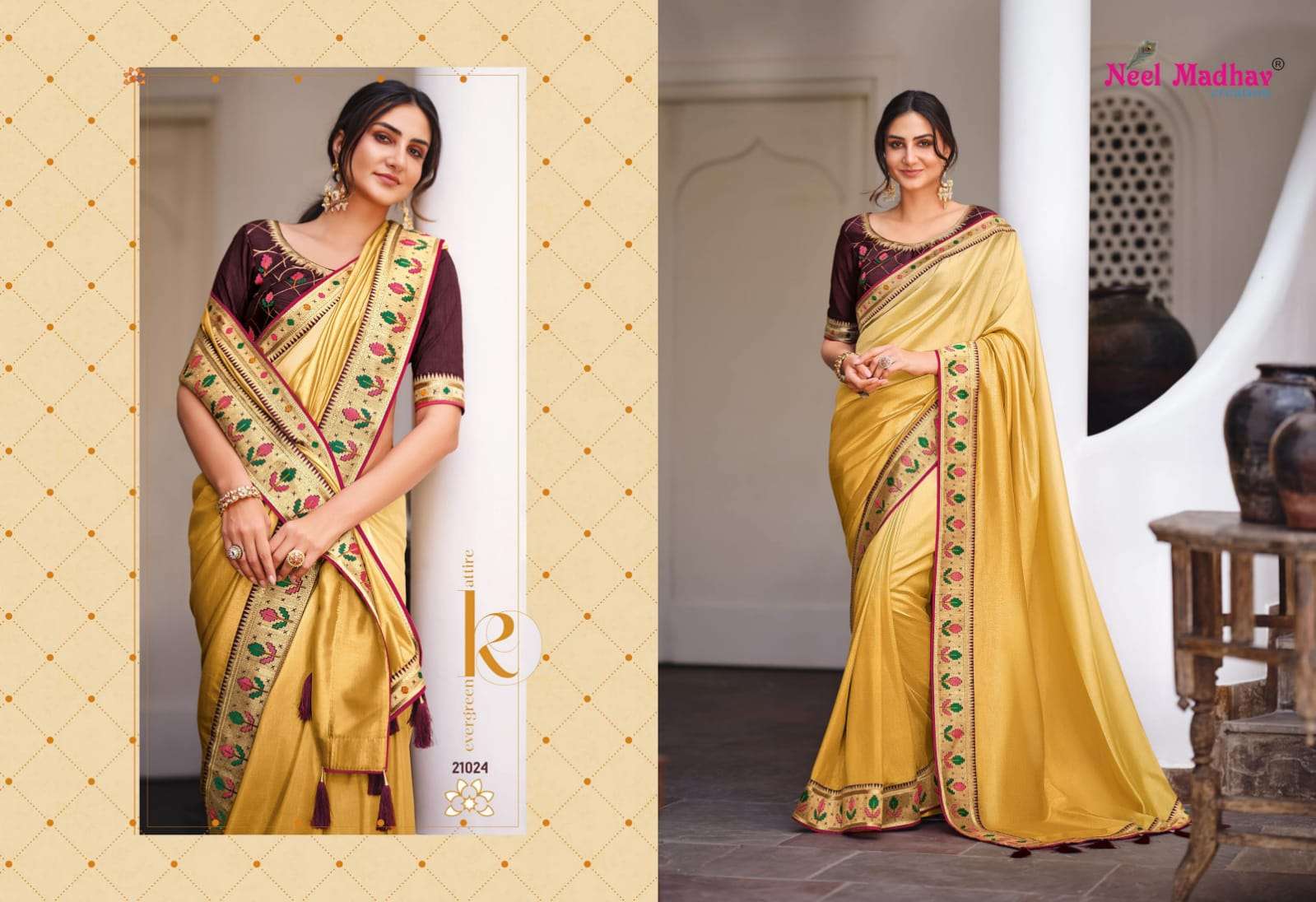 Neel Madhav Mirisha Vol 2 Satin Georgette With Fancy designer Saree ...