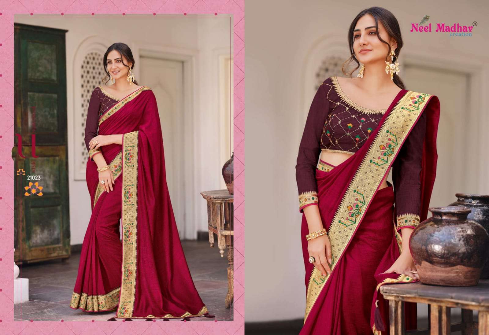 Neel Madhav Mirisha Vol 2 Satin Georgette With Fancy designer Saree ...