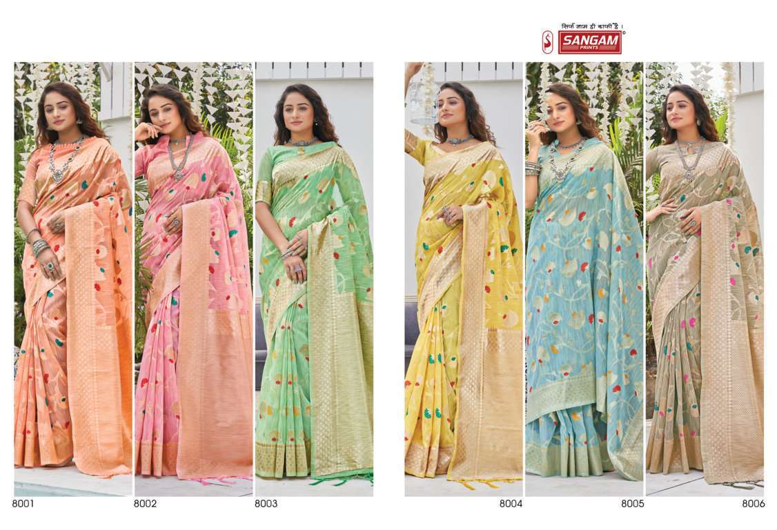 Sangam Print Roop Shikha Cotton With Fancy Saree Collection