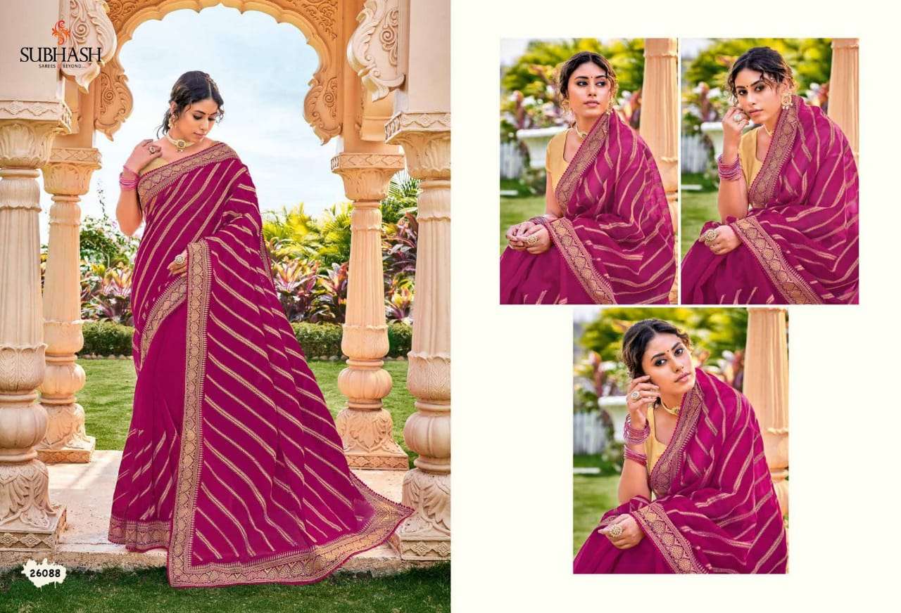Subhash Apoolo Fancy With Embroidery Work Saree Collection