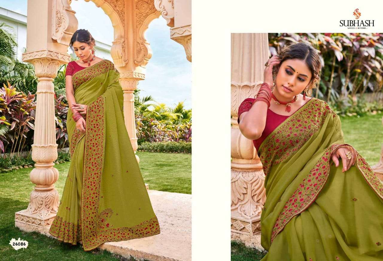 Subhash Apoolo Fancy With Embroidery Work Saree Collection