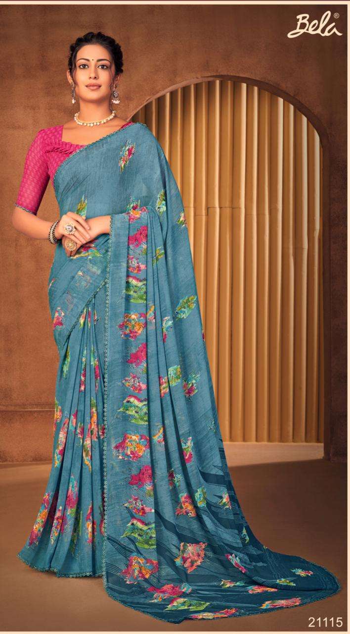 Bela Fashion Evara Weightless Georgette With Regular wear Saree ...