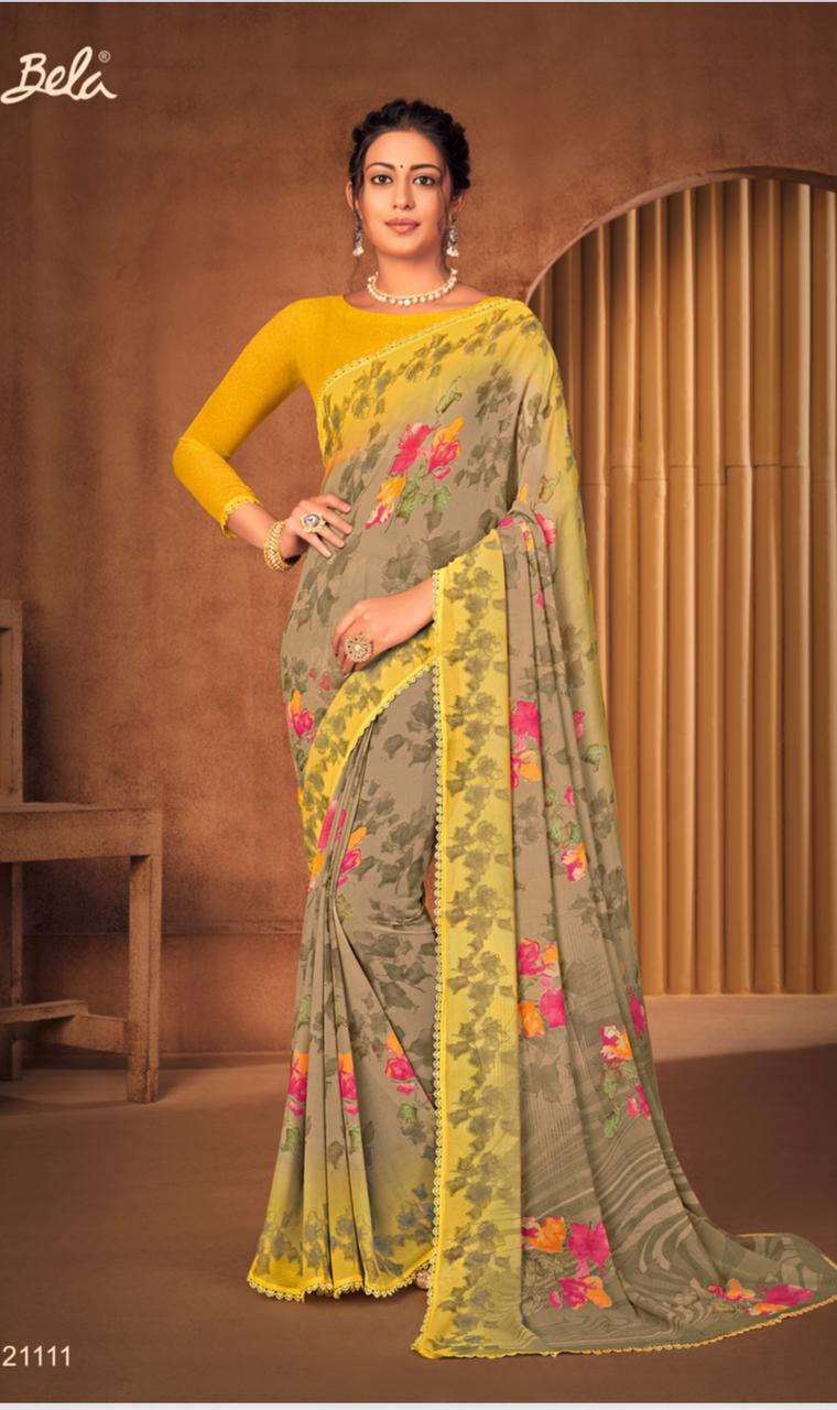 Bela Fashion Evara Weightless Georgette With Regular wear Saree ...