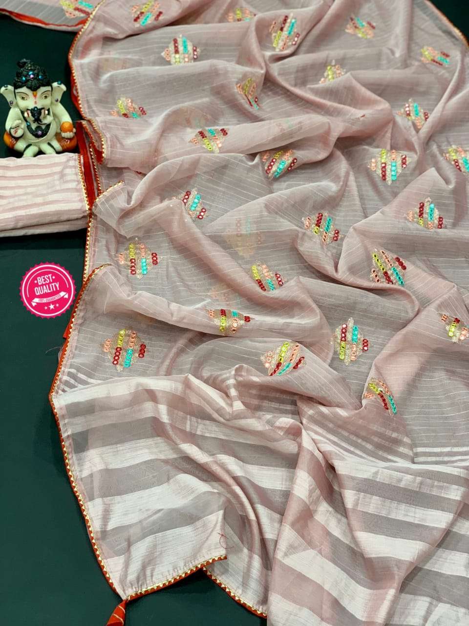 Organza Silk with Mirror Work Fancy Designer Saree collection at ...