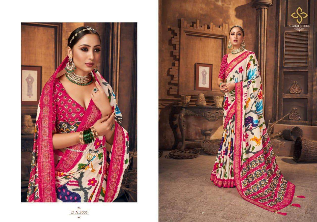 Shubh Shree Creation Kesariya Vol 3 Silk With Traditional patola Design ...