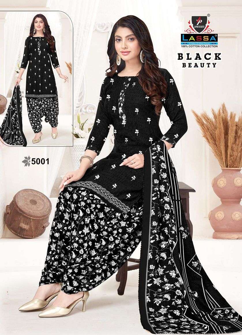 Arihant Lassa Black Beauty Vol-5 Cotton With Printed Black colour ...