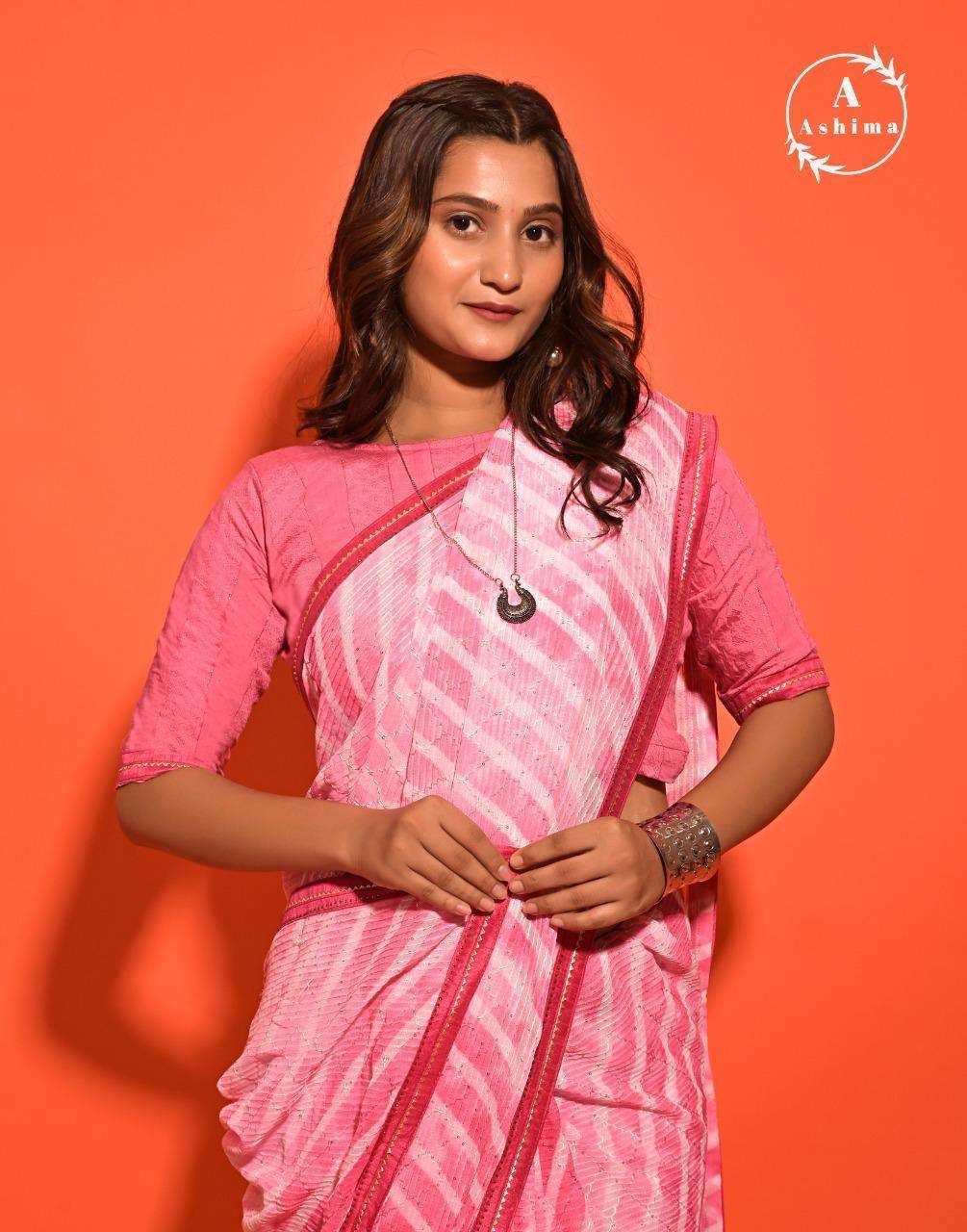 Ashima Riha Laheriya Print Georgette Saree collection at wholesale rate