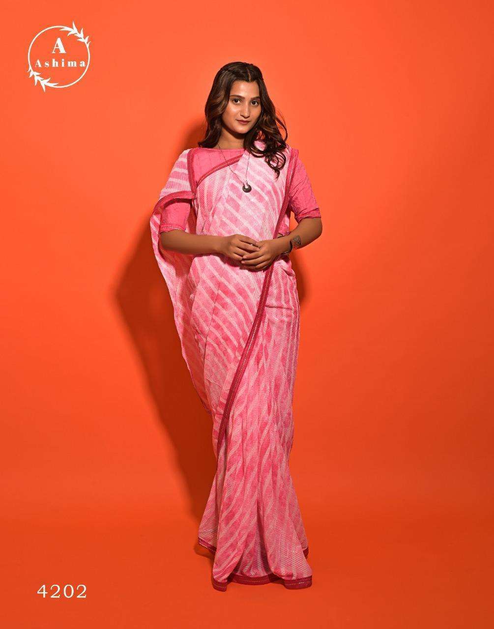 Ashima Riha Laheriya Print Georgette Saree collection at wholesale rate