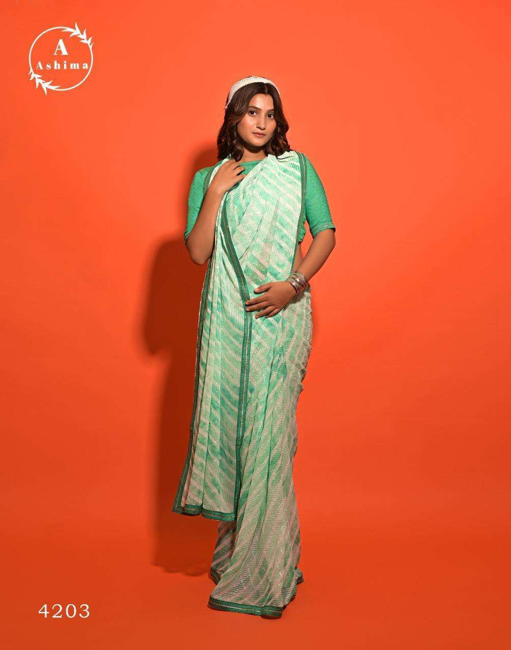 Ashima Riha Laheriya Print Georgette Saree collection at wholesale rate