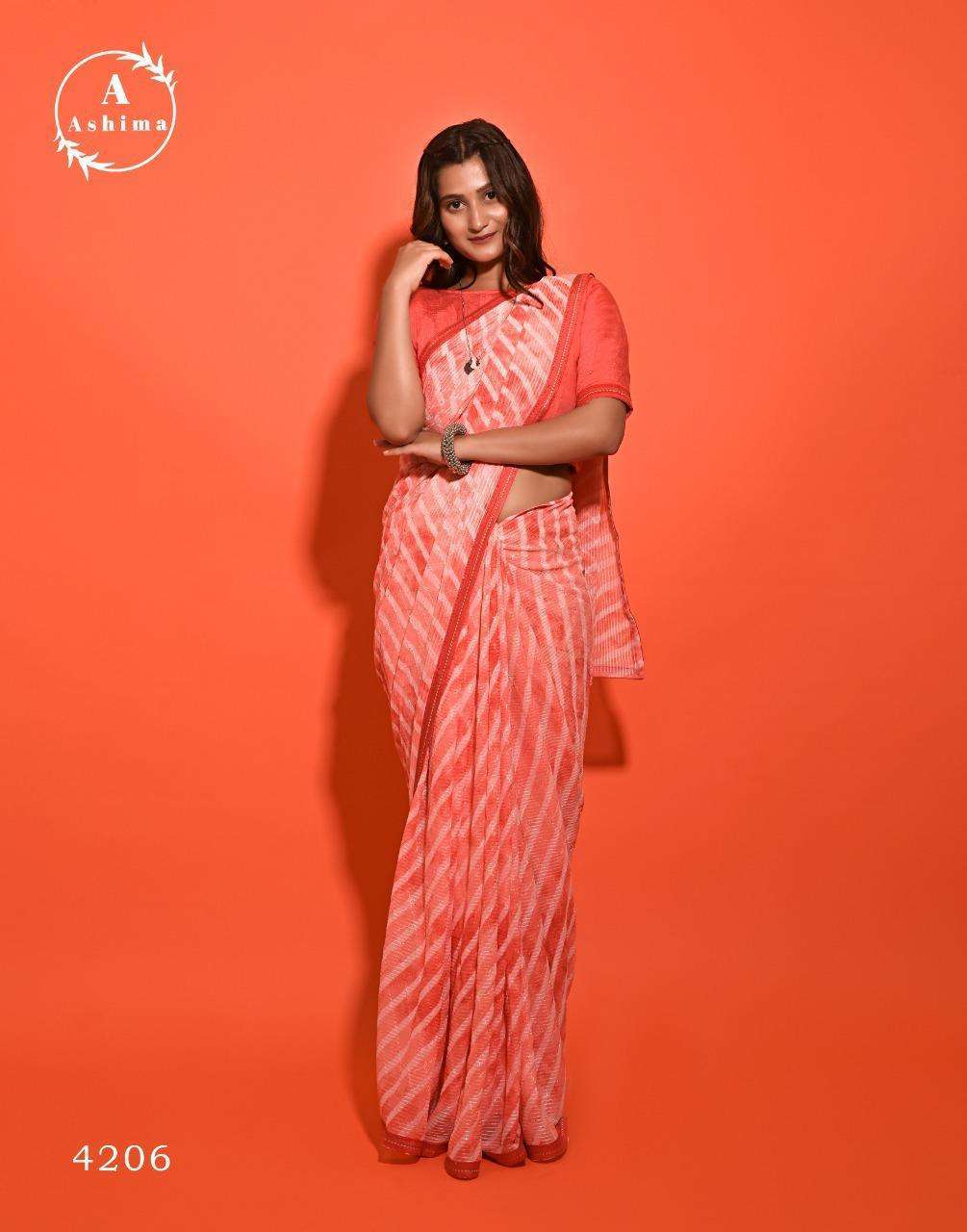 Ashima Riha Laheriya Print Georgette Saree collection at wholesale rate