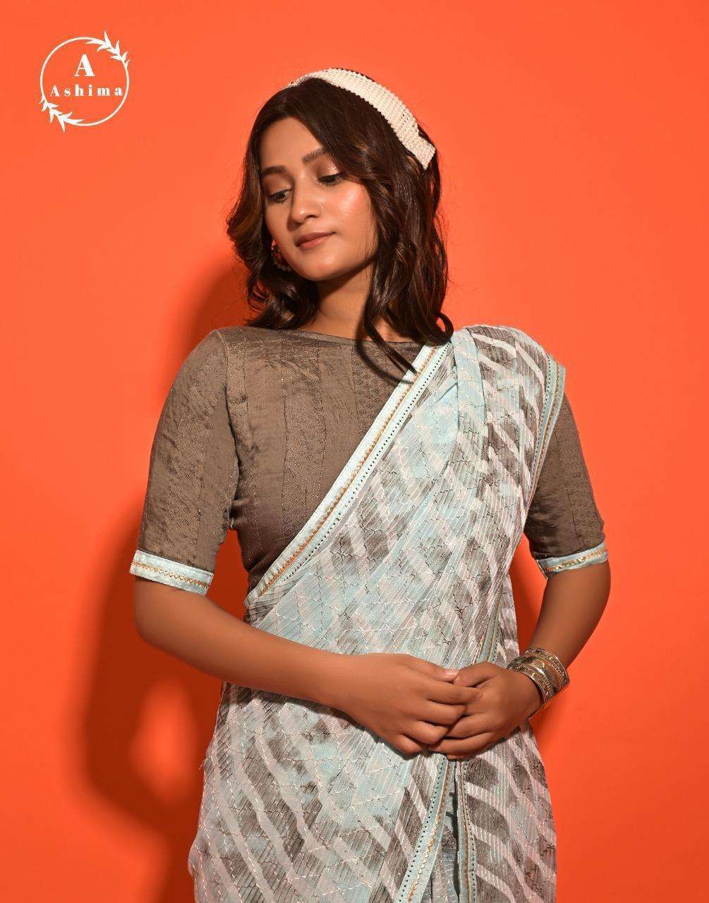 Ashima Riha Laheriya Print Georgette Saree collection at wholesale rate