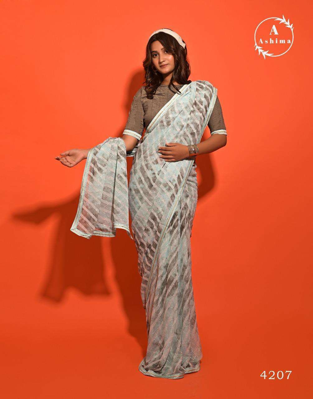 Ashima Riha Laheriya Print Georgette Saree collection at wholesale rate