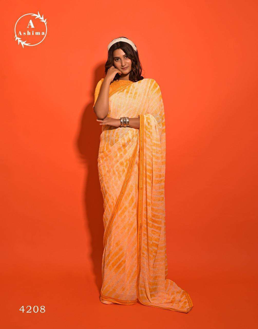 Ashima Riha Laheriya Print Georgette Saree collection at wholesale rate