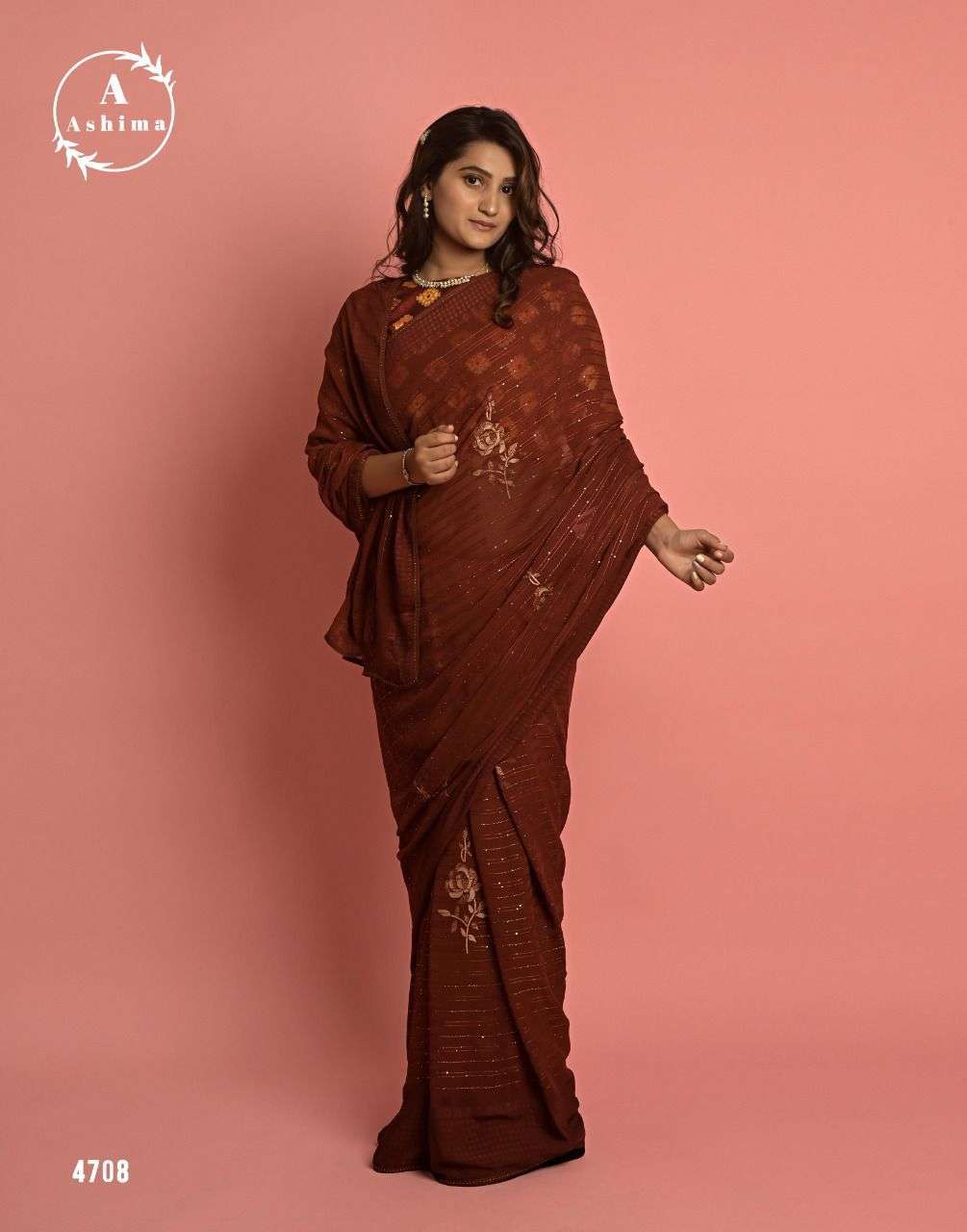 Ashima Rihanaaa Dark Georgette With fancy Saree collection at wholesale ...