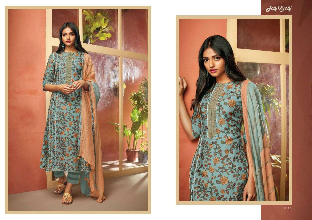 Jay Vijay Maya Moga Silk Digital Print Embroidery work Salwar Kameez ...