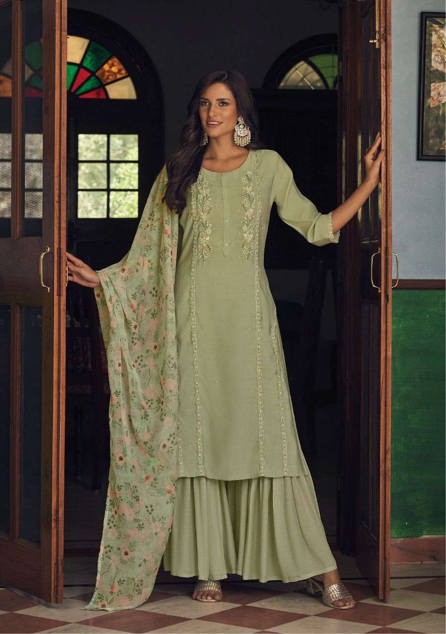 Kalki Fashion Baag Muslin Silk With Fancy Readymade Suits Collection at ...