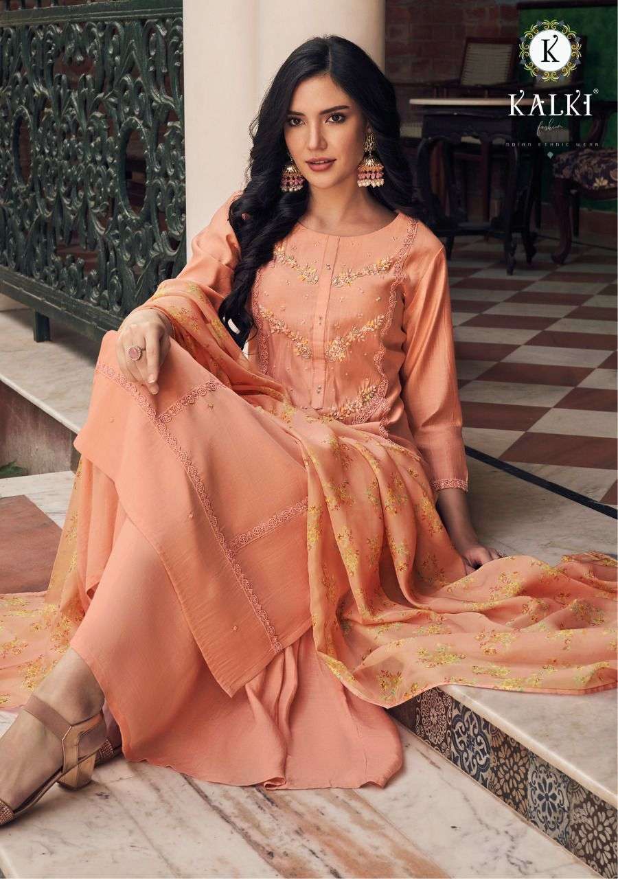 Kalki Fashion Baag Muslin Silk With Fancy Readymade Suits Collection at ...
