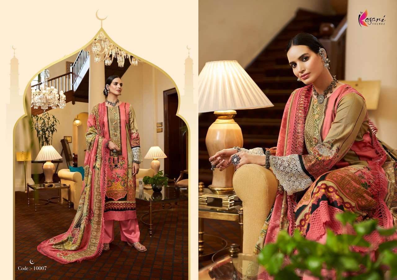 Kesari Trendz Jashn E Bahar jam Satin With fancy Work pakistani Suits ...