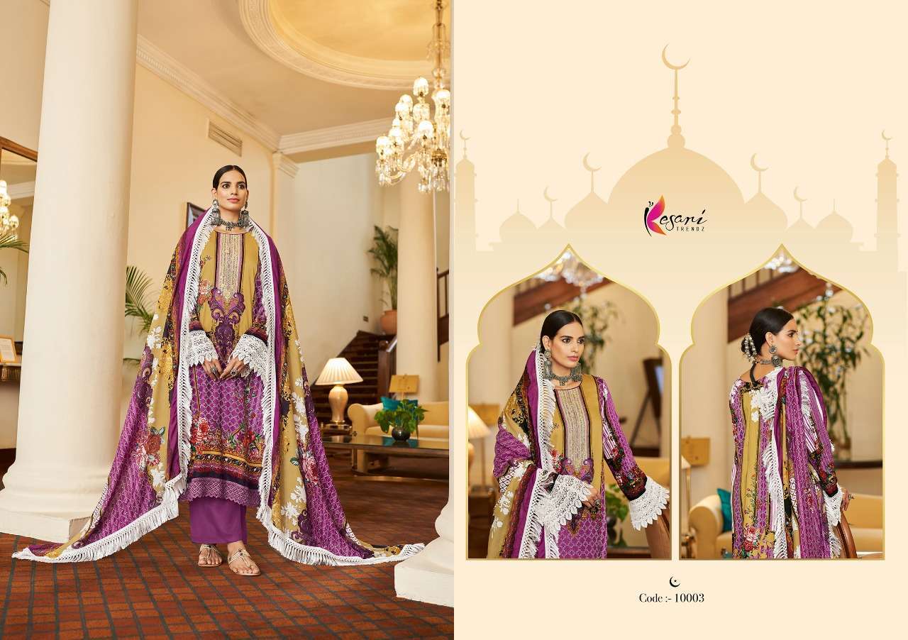 Kesari Trendz Jashn E Bahar jam Satin With fancy Work pakistani Suits ...