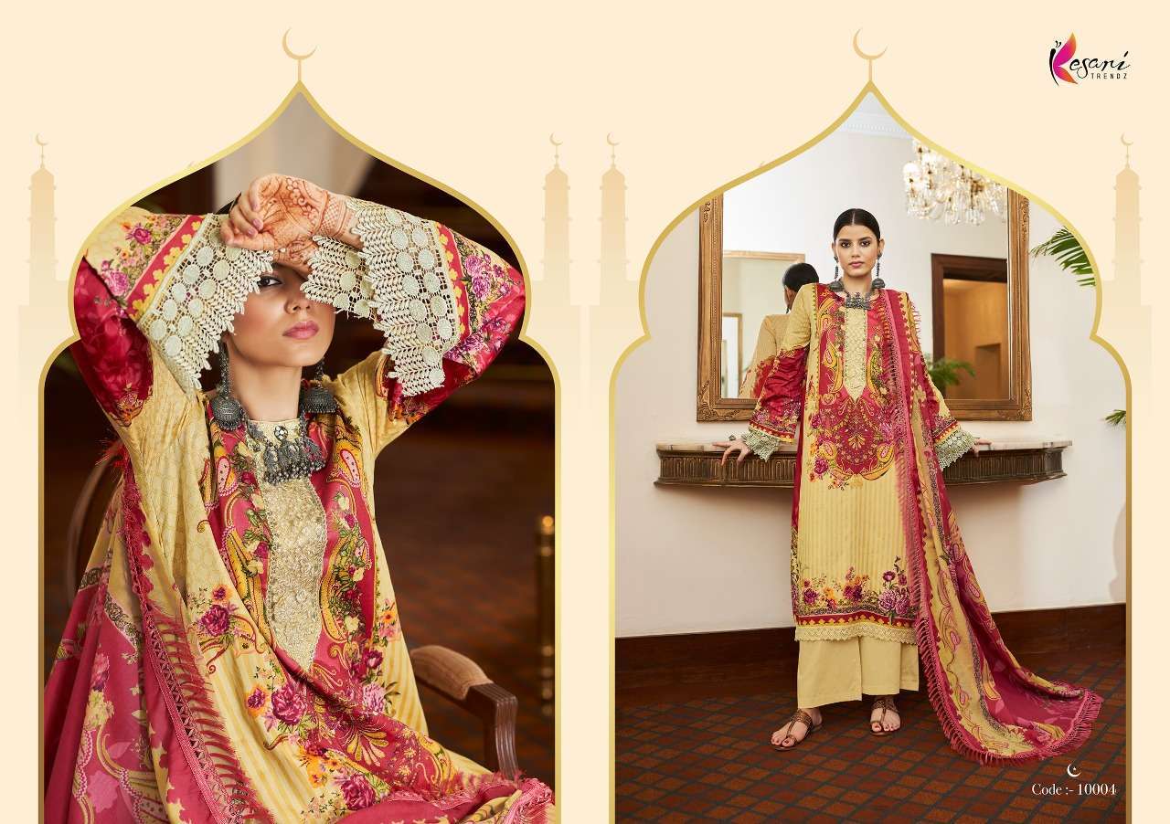 Kesari Trendz Jashn E Bahar jam Satin With fancy Work pakistani Suits ...