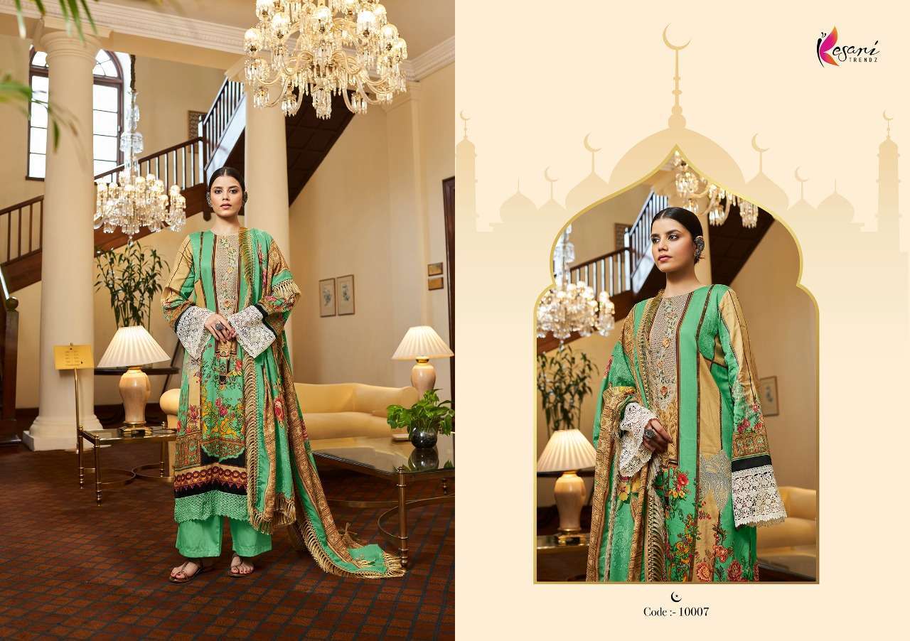 Kesari Trendz Jashn E Bahar jam Satin With fancy Work pakistani Suits ...