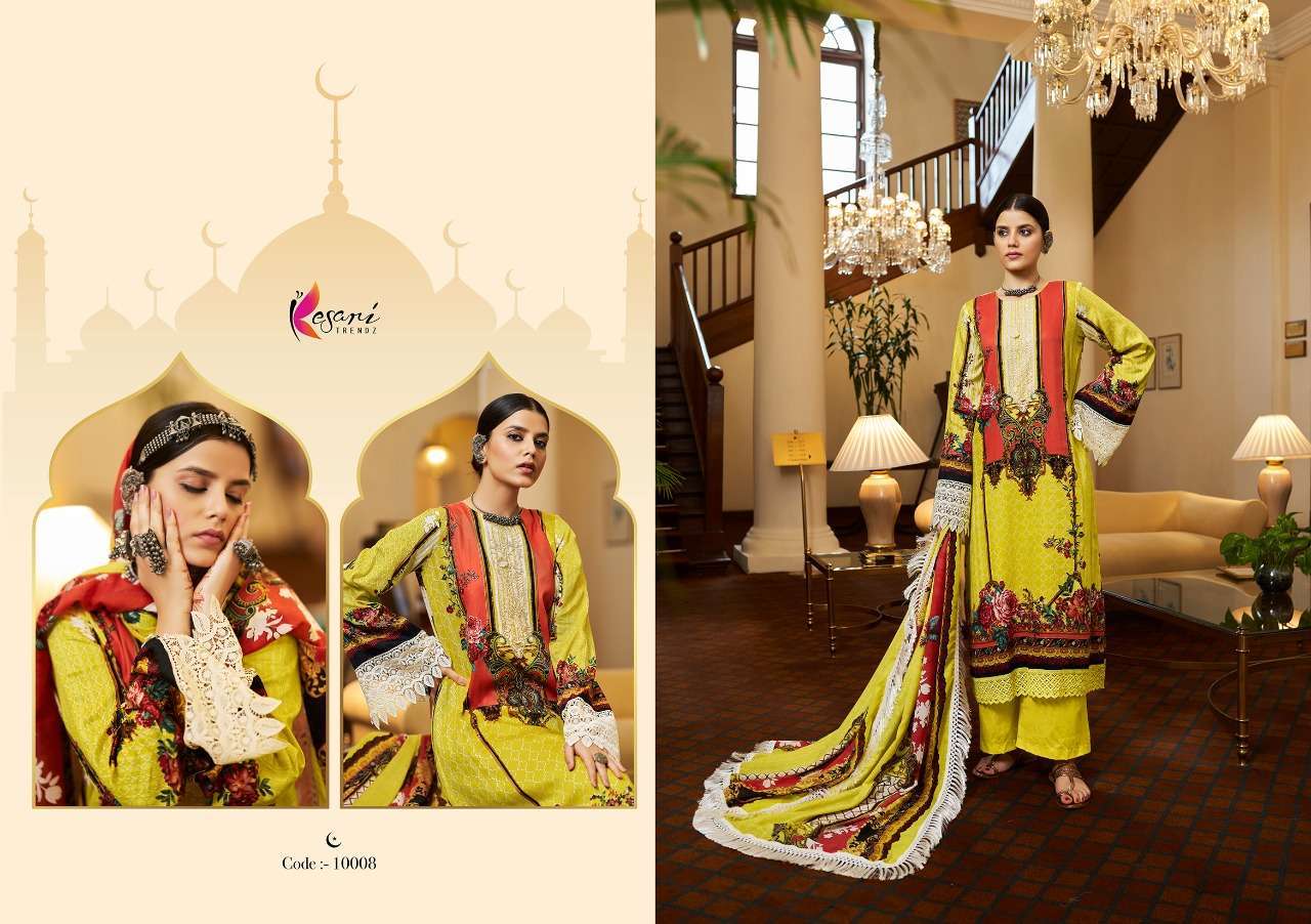 Kesari Trendz Jashn E Bahar jam Satin With fancy Work pakistani Suits ...