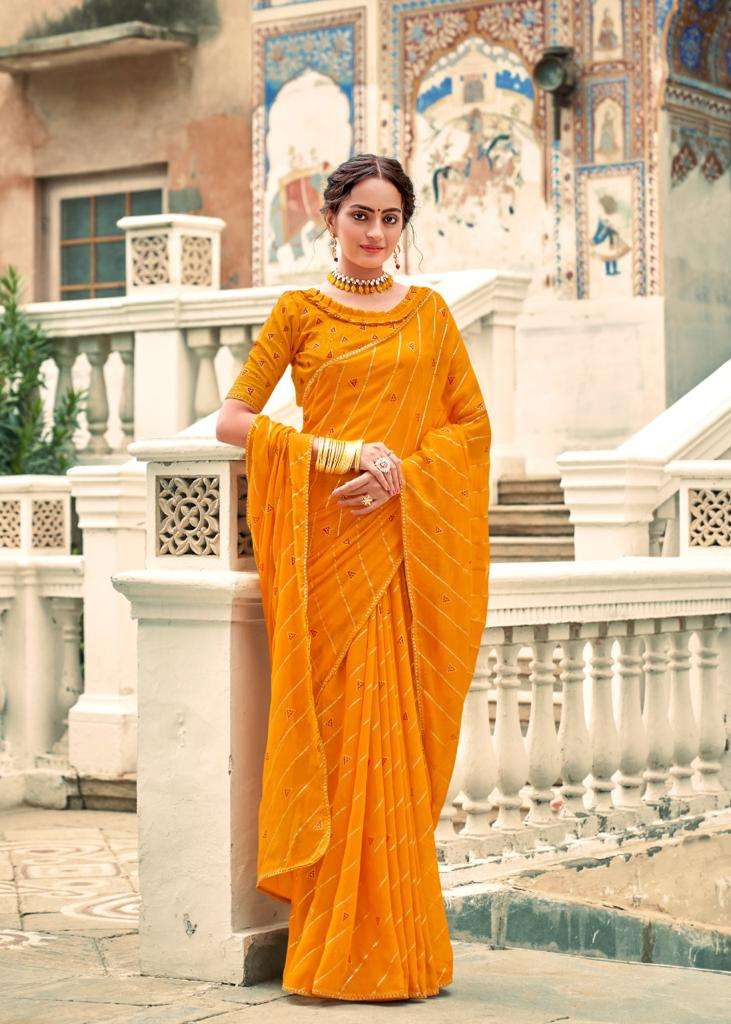 Lt Fabrics Kashvi Creation Aarini Georgette With fancy Saree collection ...