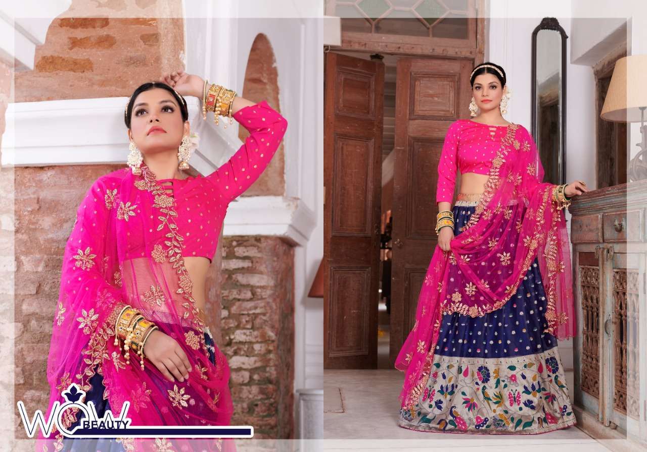 Raj Gharana Sasthi Fancy Paithani Design Lehenga choli collection at ...