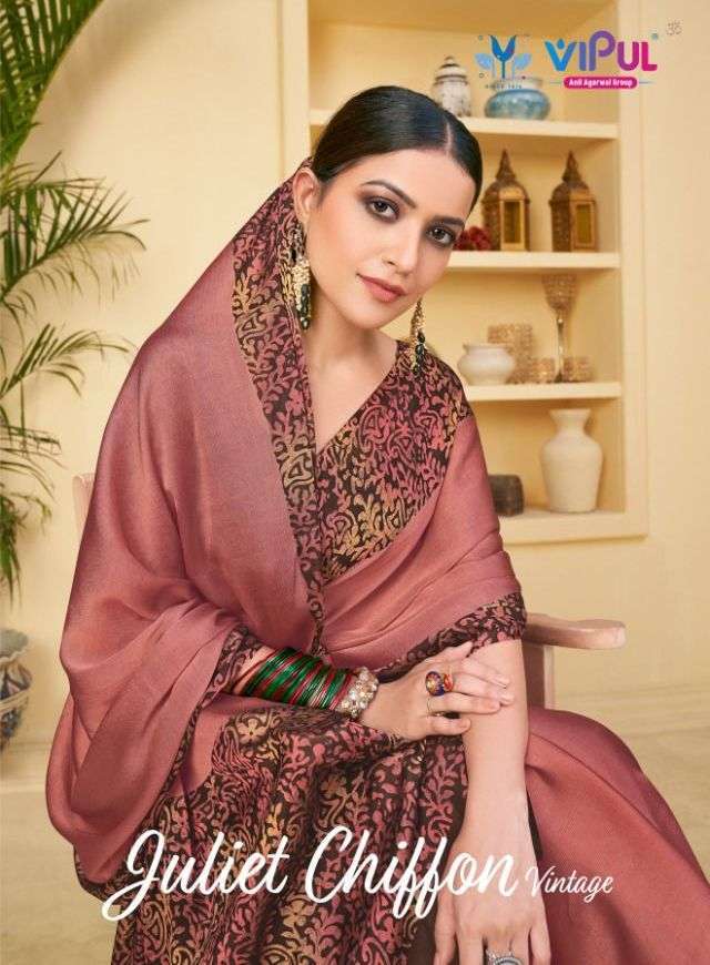 Vipul Fashion Juliet Chiffon With Fancy Print Regular Wear Saree ...