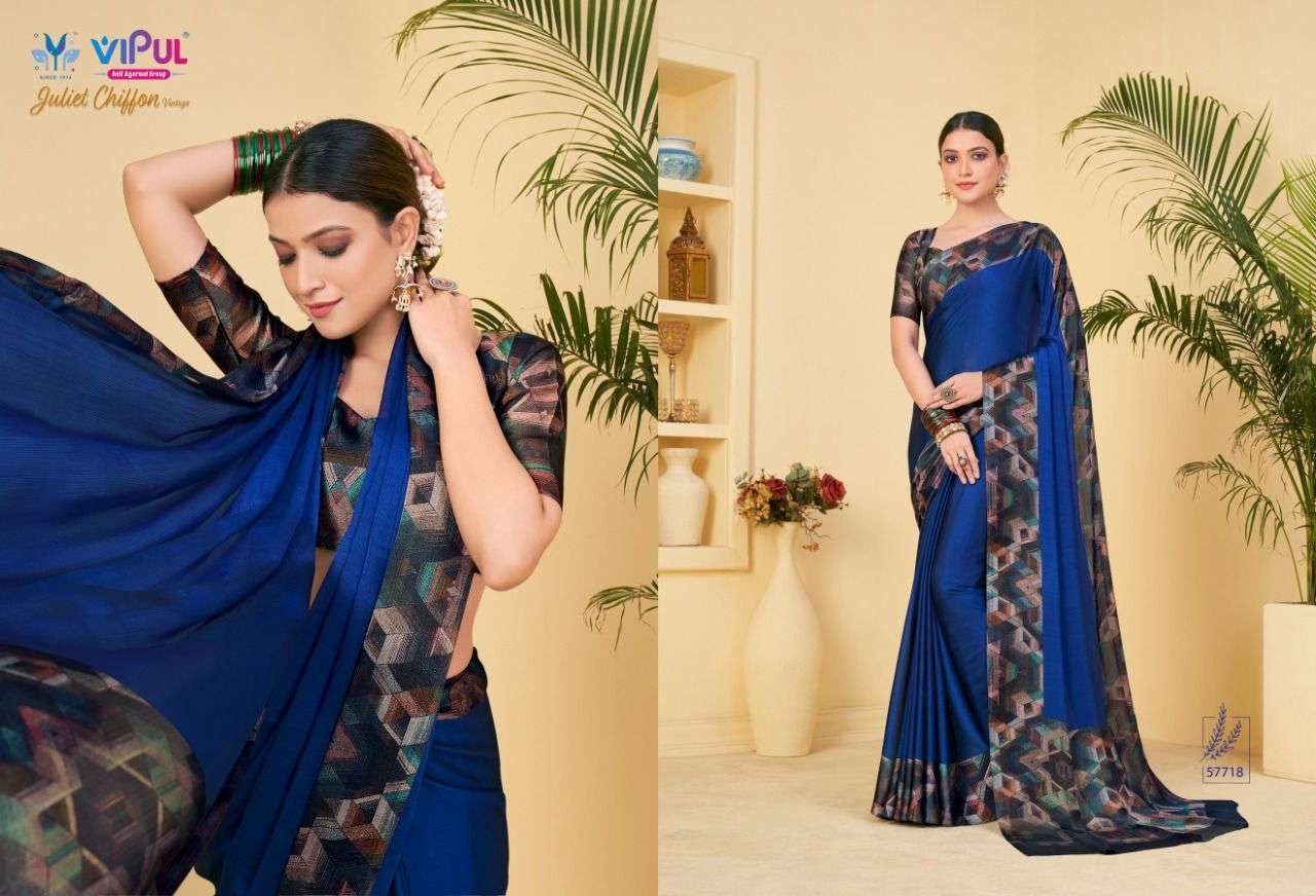 Vipul Fashion Juliet Chiffon With Fancy Print Regular Wear Saree ...