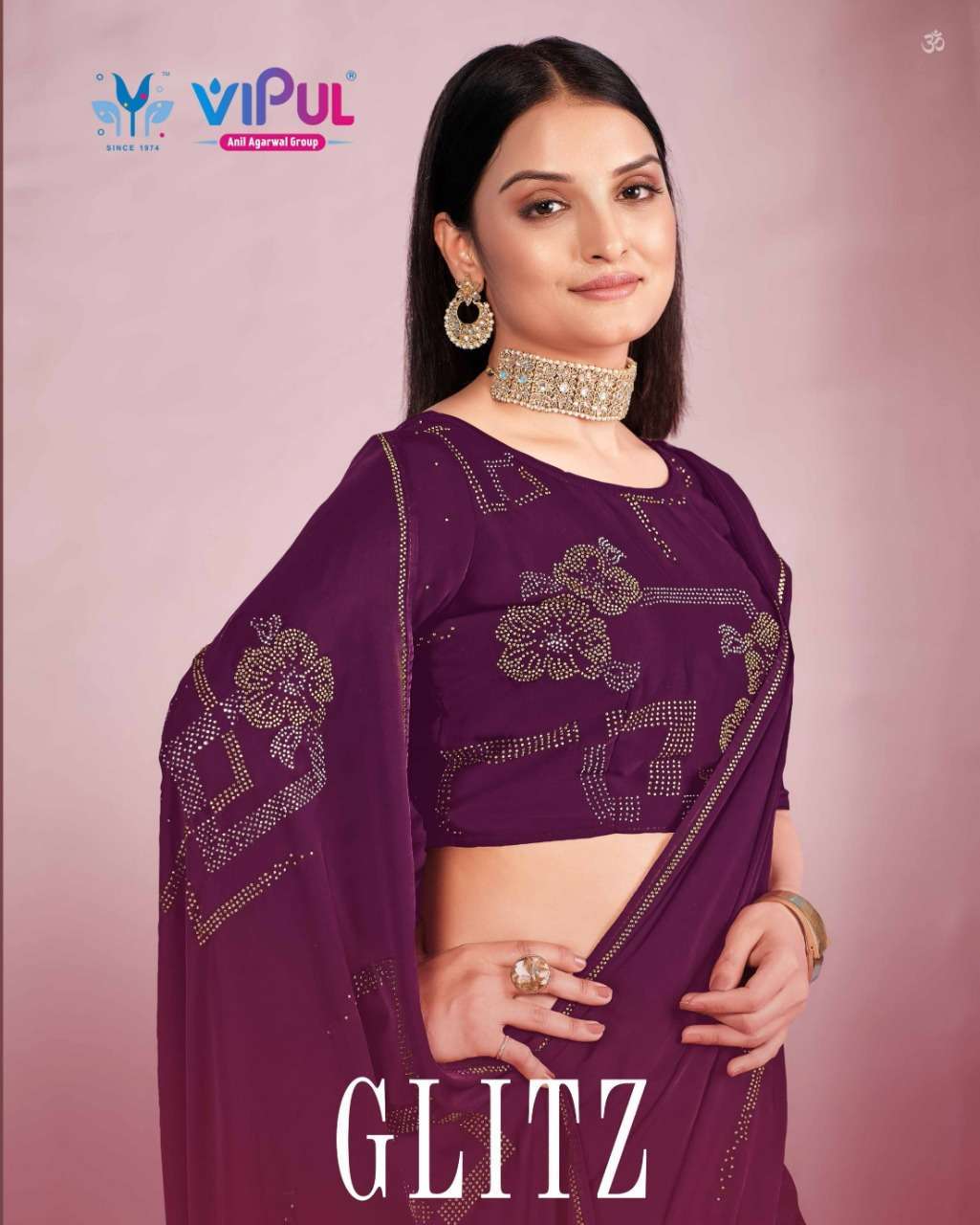 Vipul fashion Glitz Satin With Fancy Designer Party Wear Saree ...