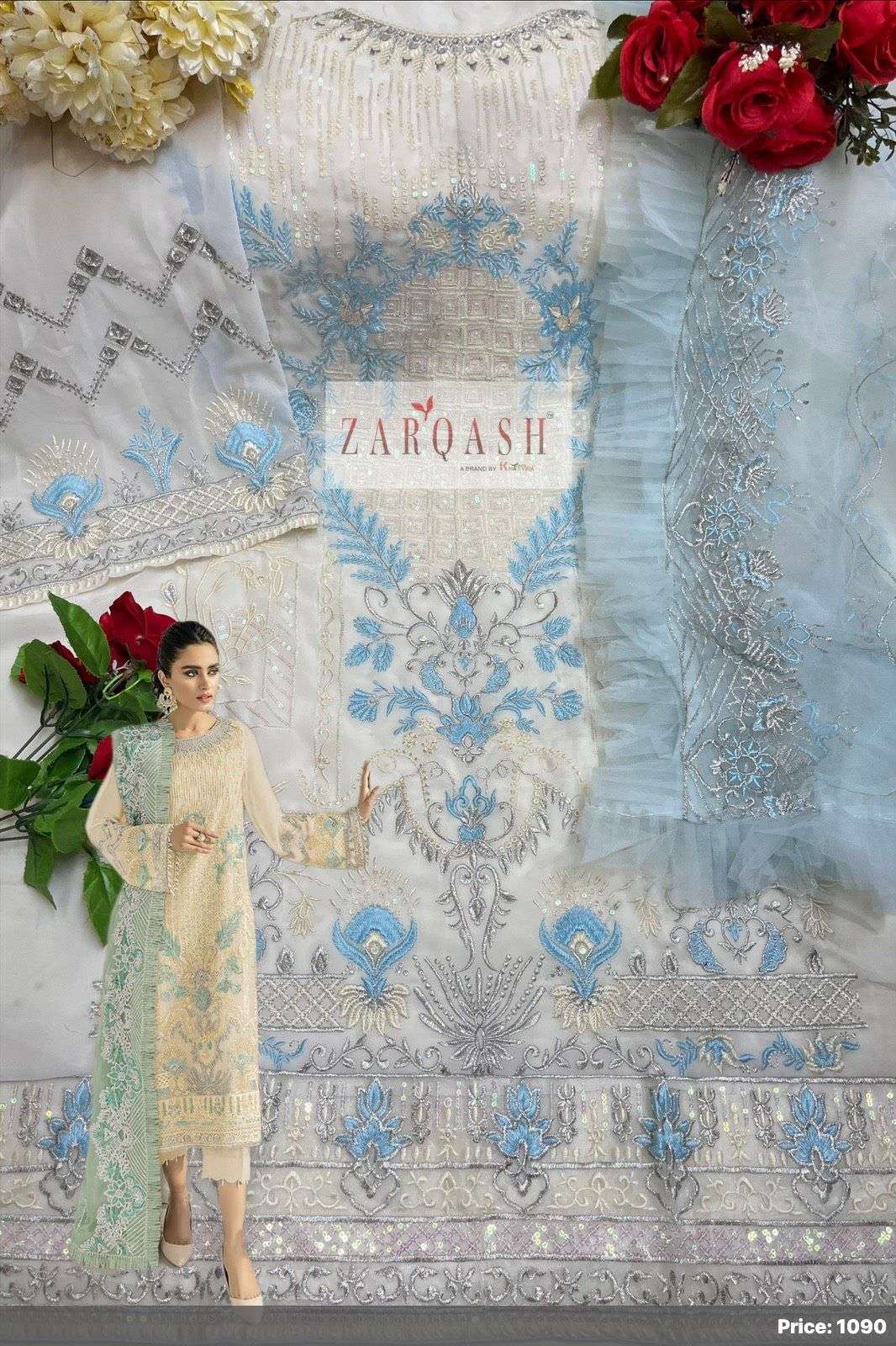 Zarqash Mehak 2130 Georgette With Embroidery Work Pakistani Suits ...