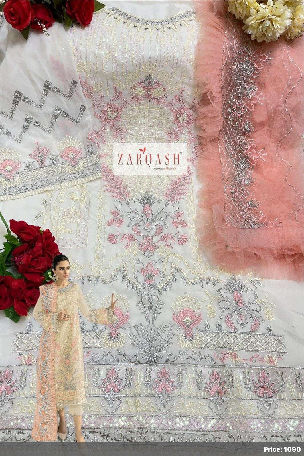 Zarqash Mehak 2130 Georgette With Embroidery Work Pakistani Suits ...