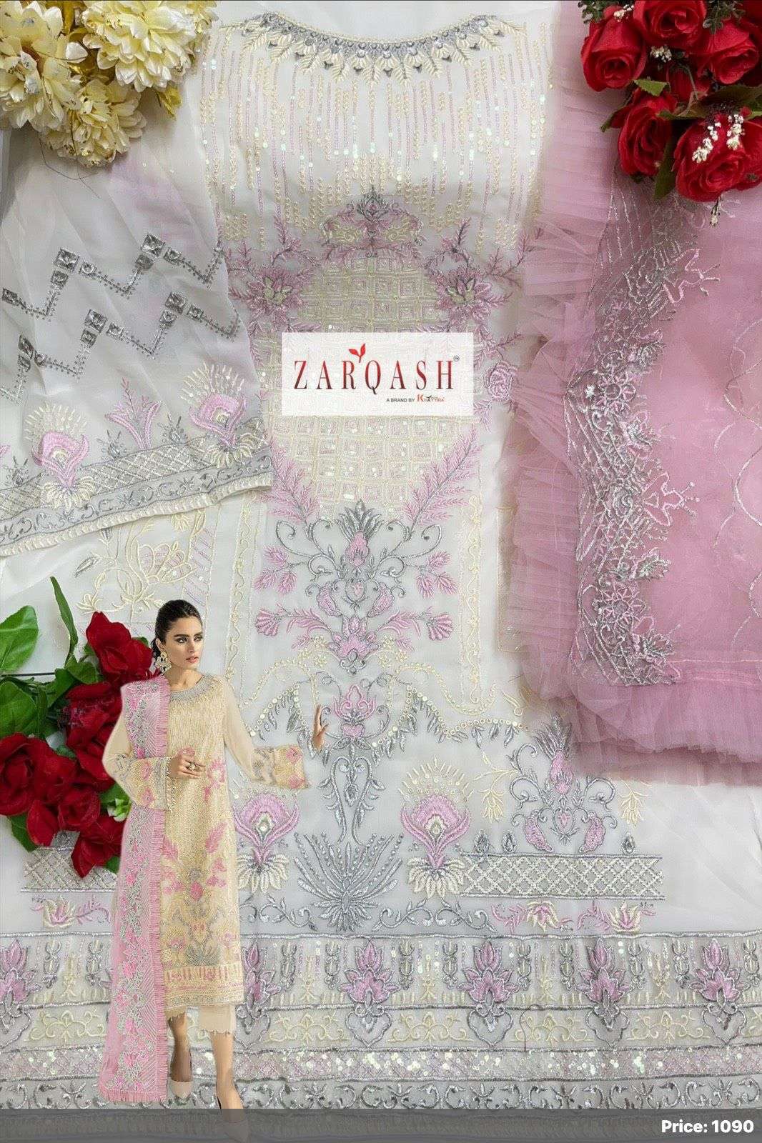 Zarqash Mehak 2130 Georgette With Embroidery Work Pakistani Suits ...