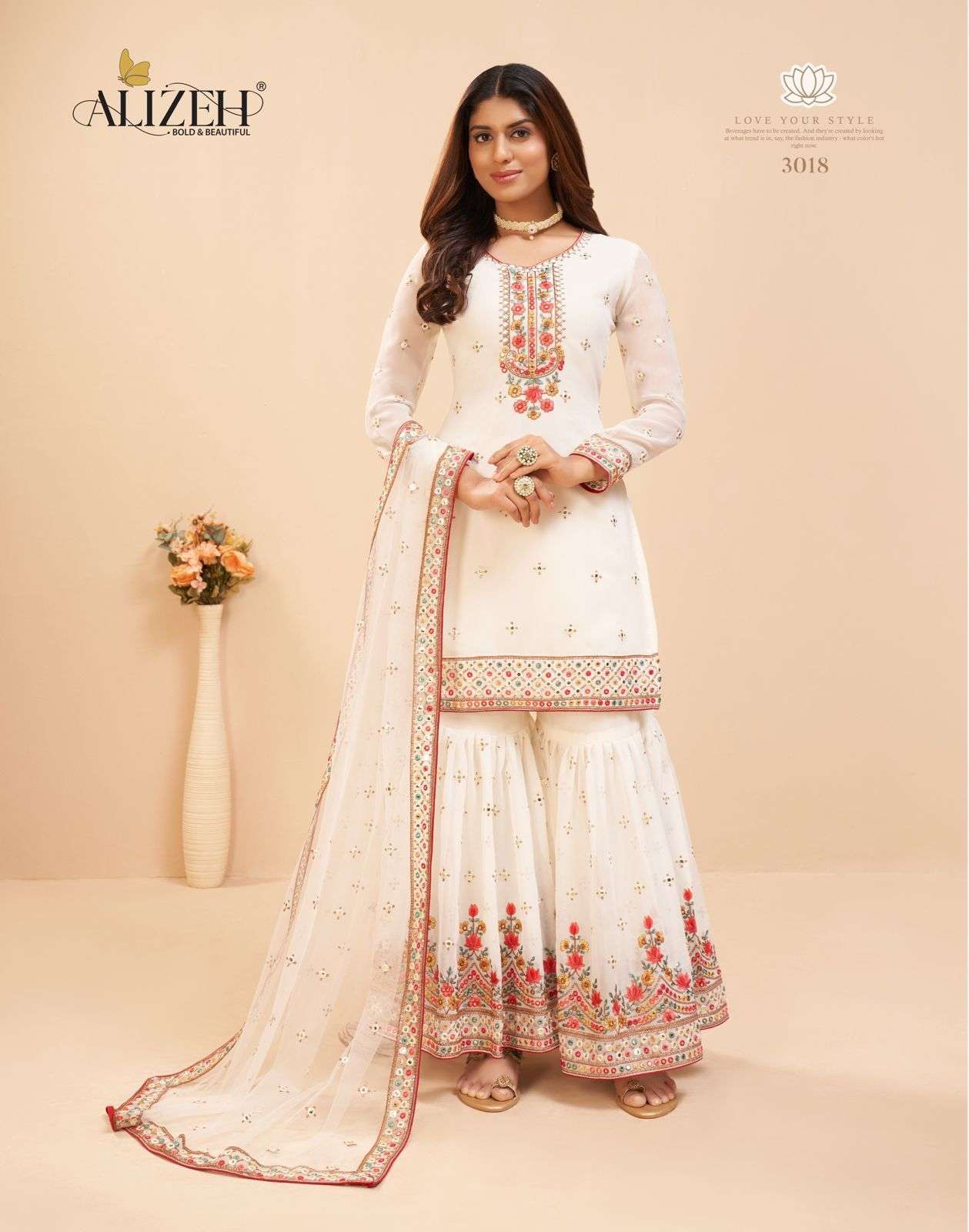 Alizeh Murad vol 8 Georgette with fancy Work Kurti With Sharara ...