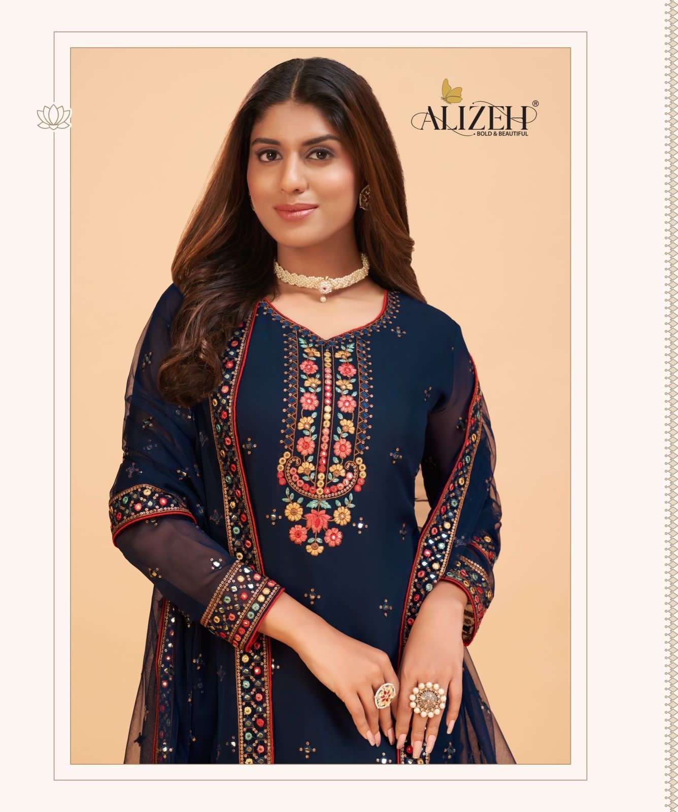 Alizeh Murad vol 8 Georgette with fancy Work Kurti With Sharara ...