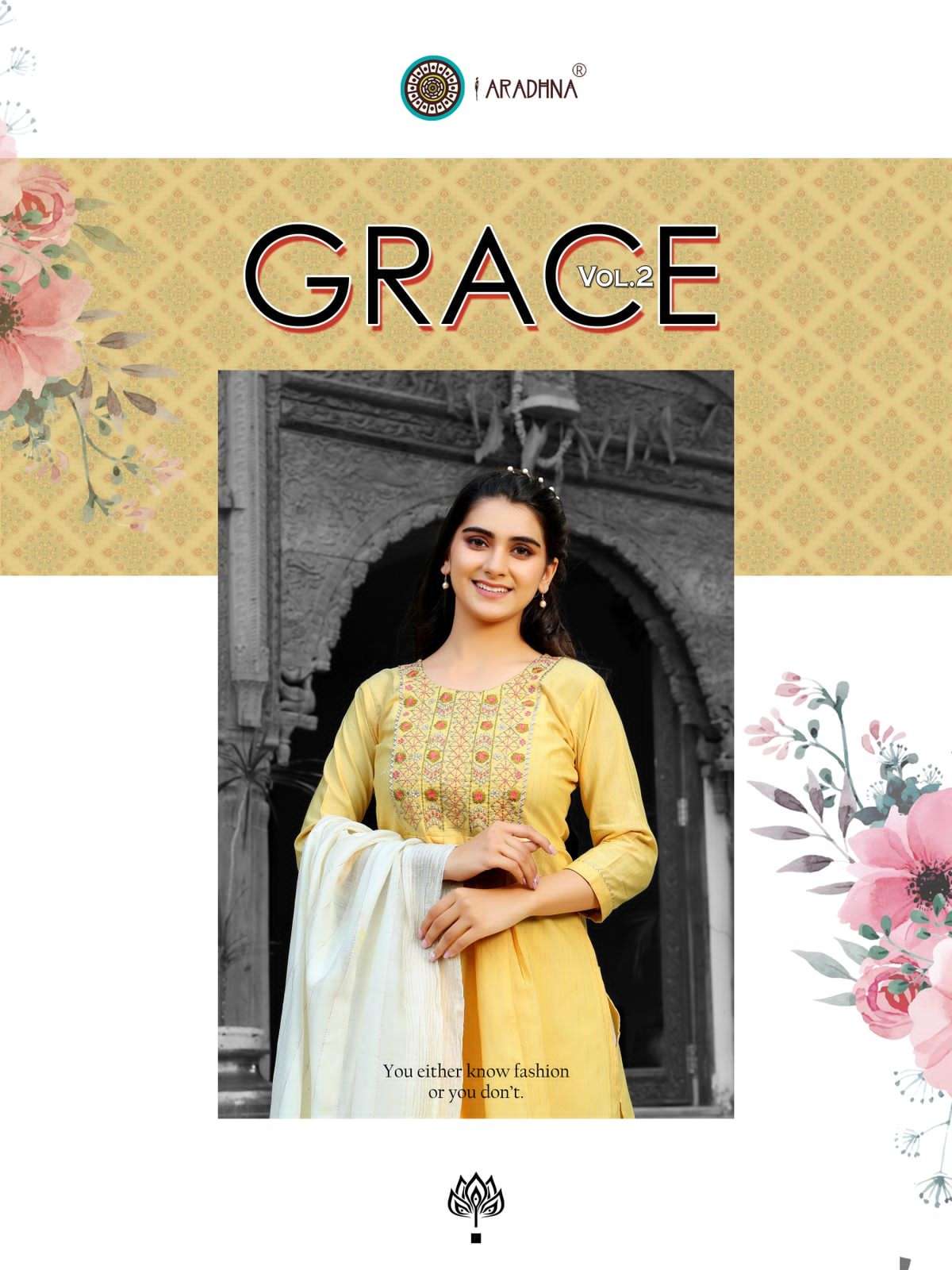 Aradhna Fashion Grace vol 2 Cotton with fancy Hand work Kurti with ...