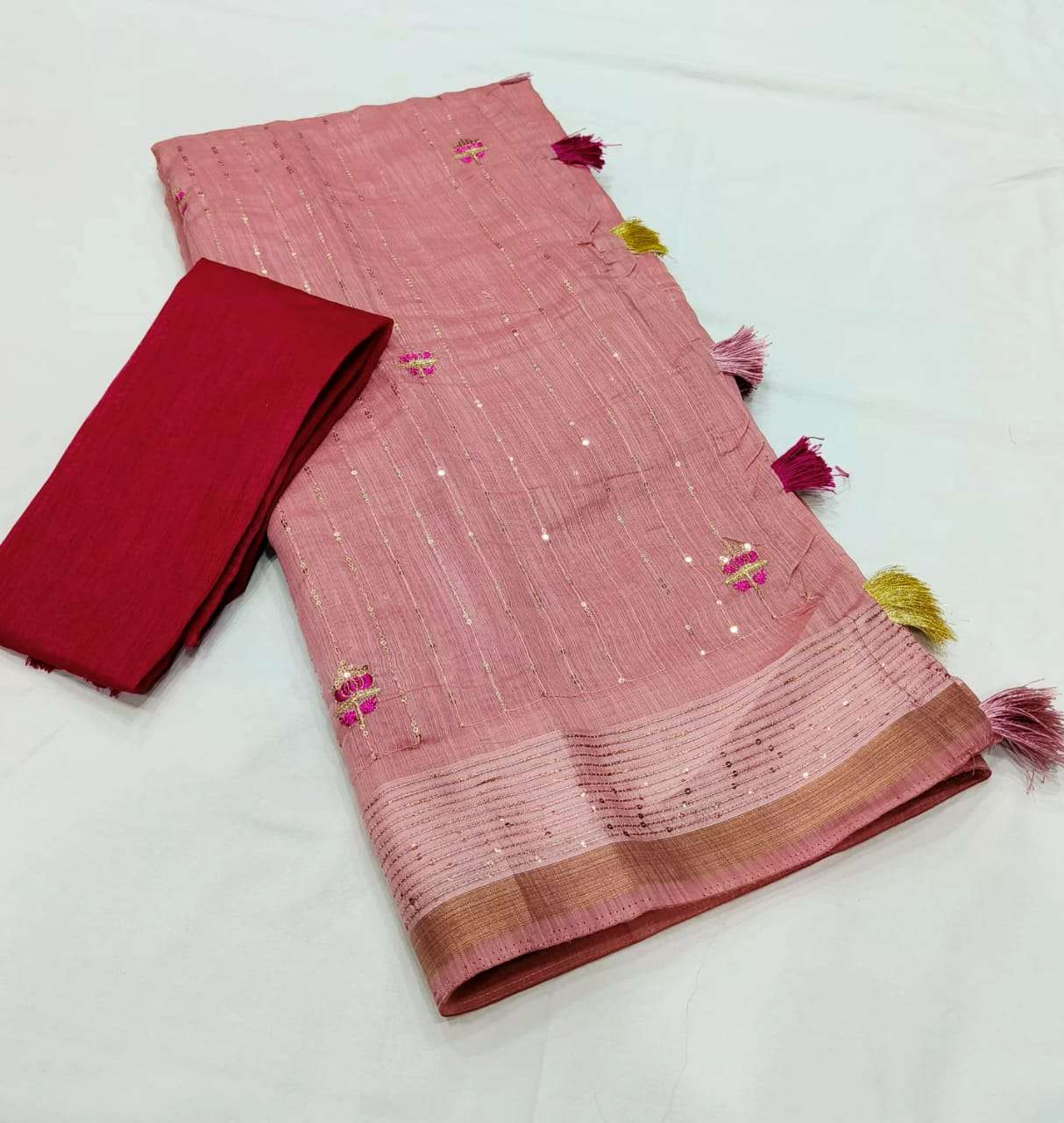 Radhika VOl 1 Cotton Jacquard With Fancy Sequence Work & Thread work ...