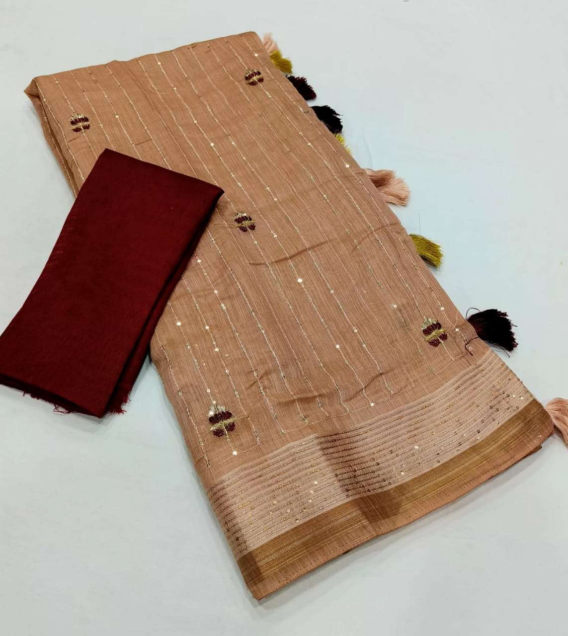 Radhika VOl 1 Cotton Jacquard With Fancy Sequence Work & Thread work ...