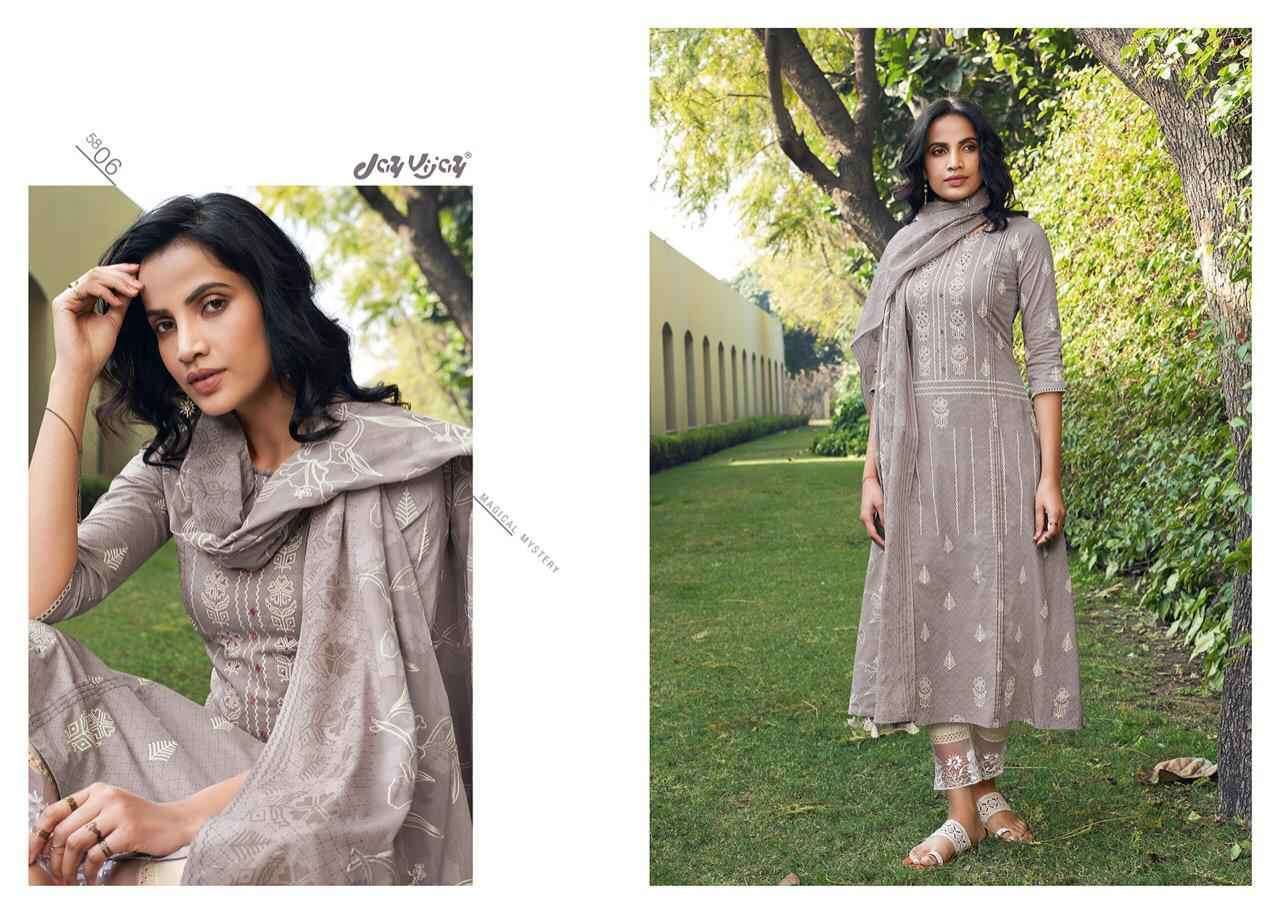 Jay Vijay Suhana Lawn Cotton Khadi Print With Hand Work Dress Material ...