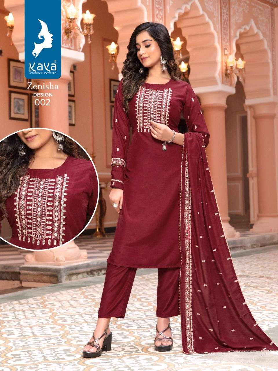 Kaya Kurti Zenisha Muslin silk with hand work Readymade suits ...