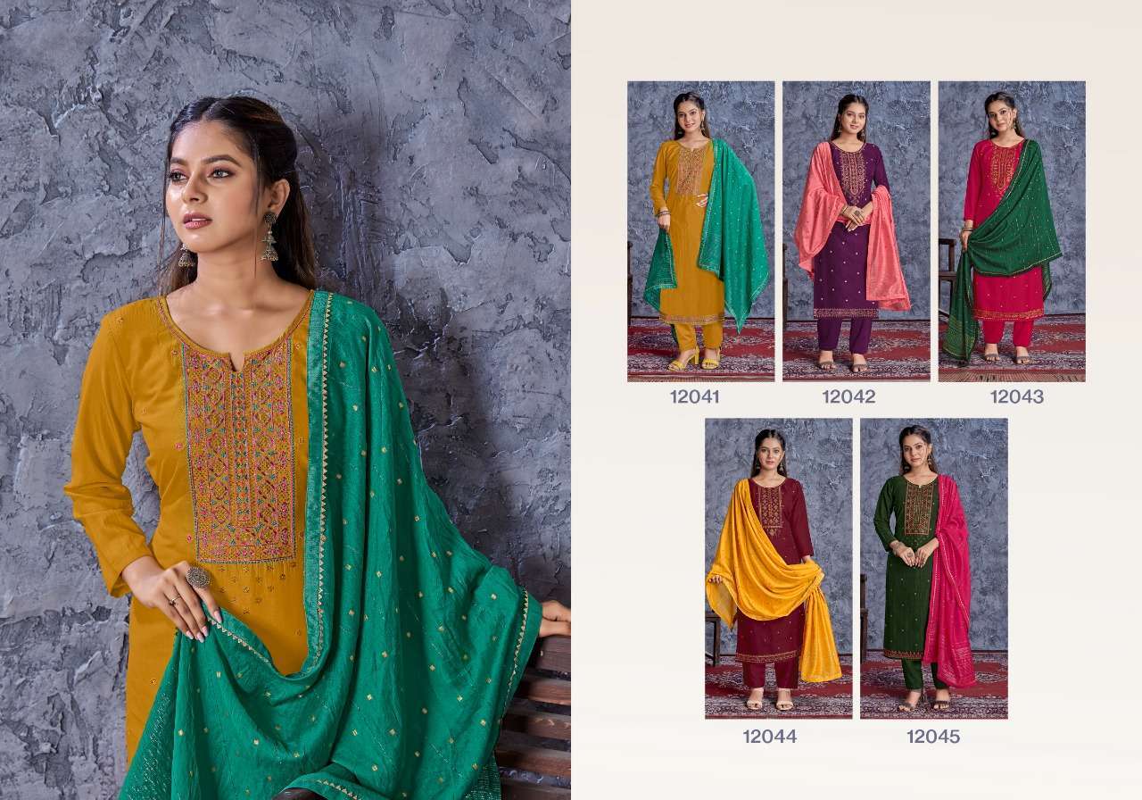 Kessi Fabrics Panch Ratna Monali Silk With hand Work Fancy Salwar ...