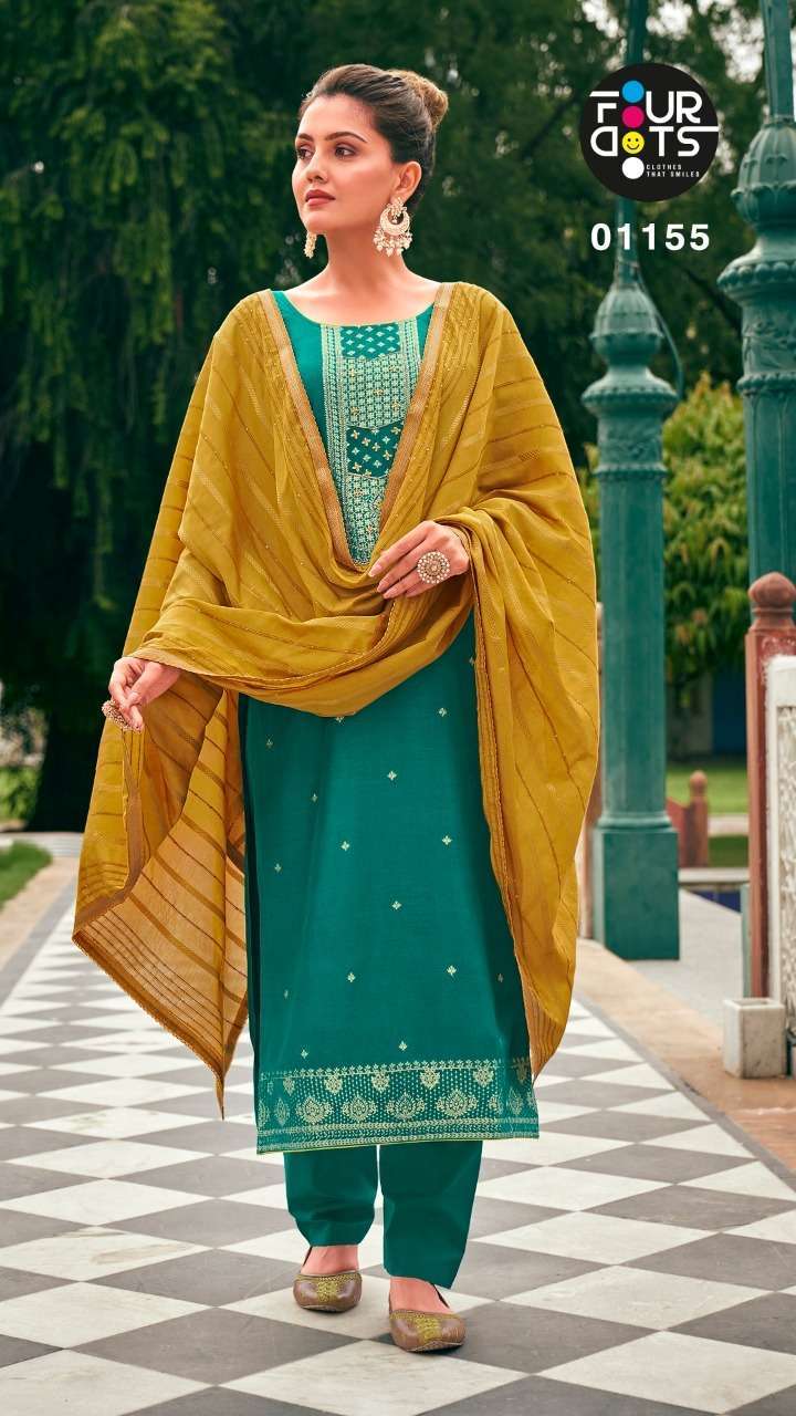 Kessi fabrics Four Dots Varli vol 3 Muslin silk with fancy Dress ...